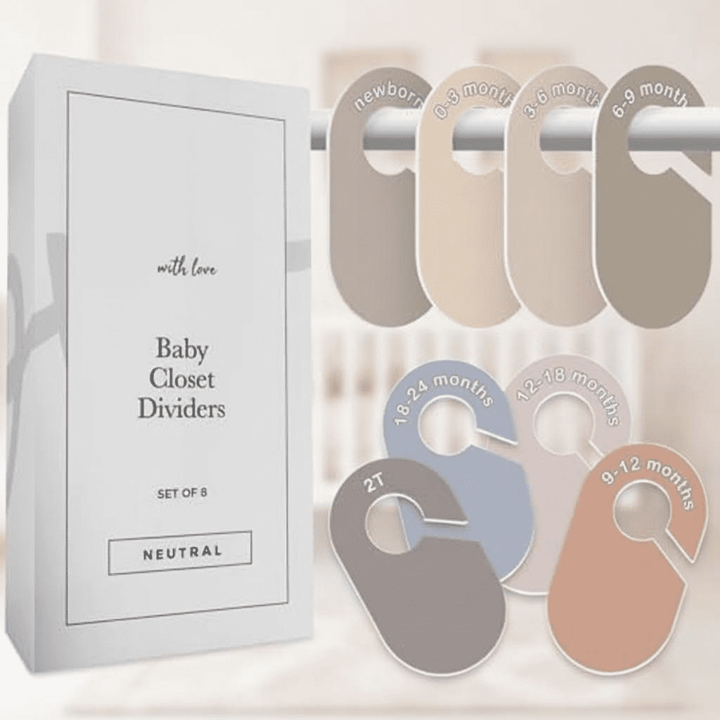 Neutral Baby Closet Dividers for Nursery Organization - Perfect for ...