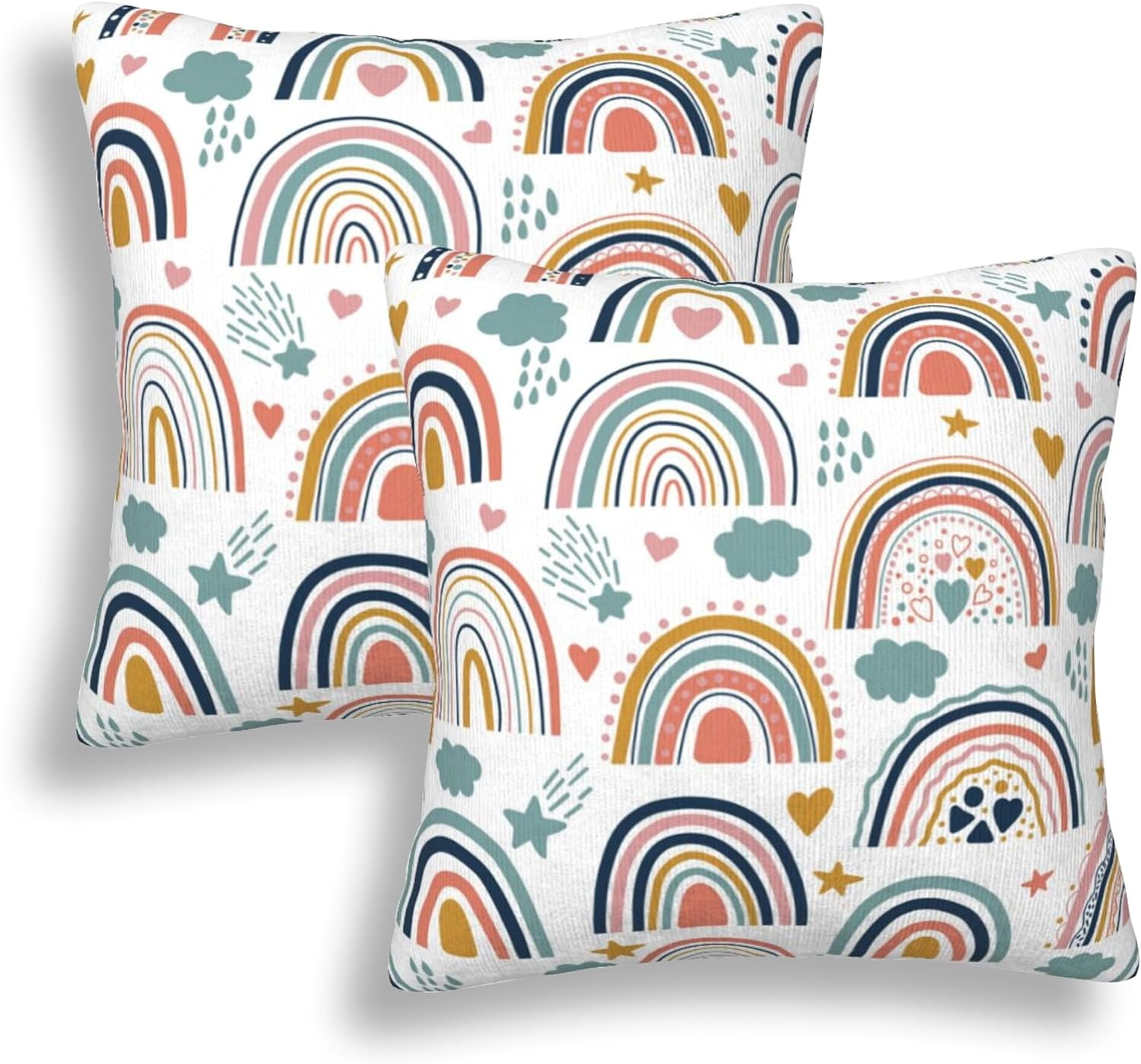 Neutral Bohemian Rainbows Pillow Covers 18X18 inch Set of 2 Cute ...
