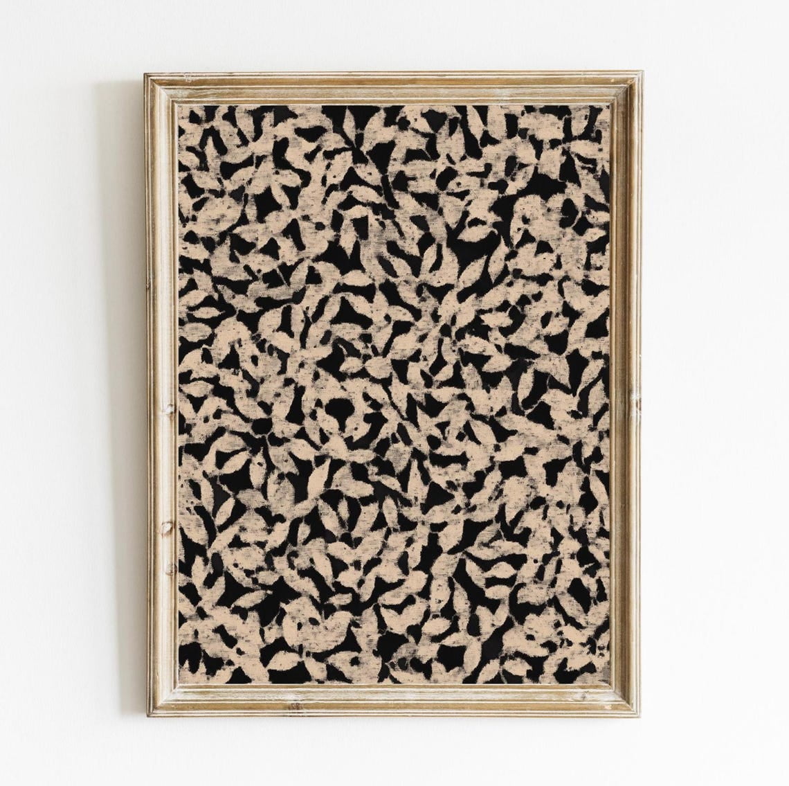 Neutral Botanical Textile Print Poster Abstract Floral Neutral Japanese ...