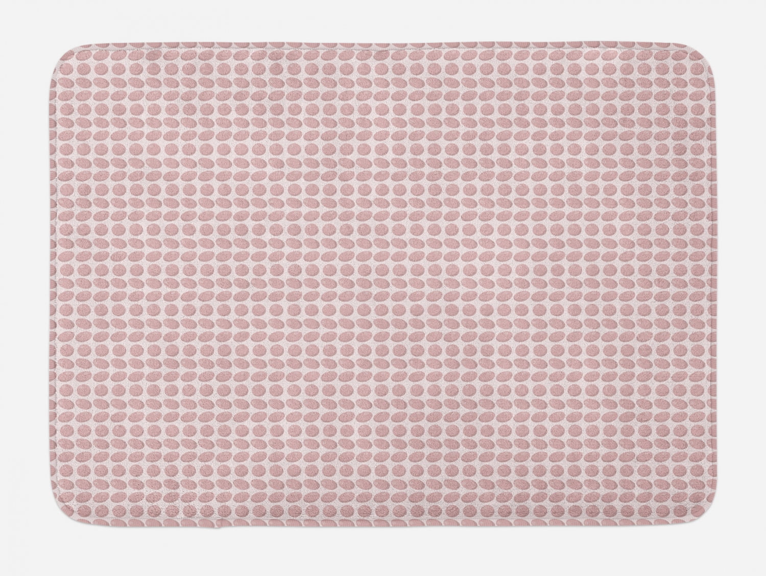 Neutral Color Bath Mat, Pastel Easter Eggs Dusty Pink Tones Repetitive ...