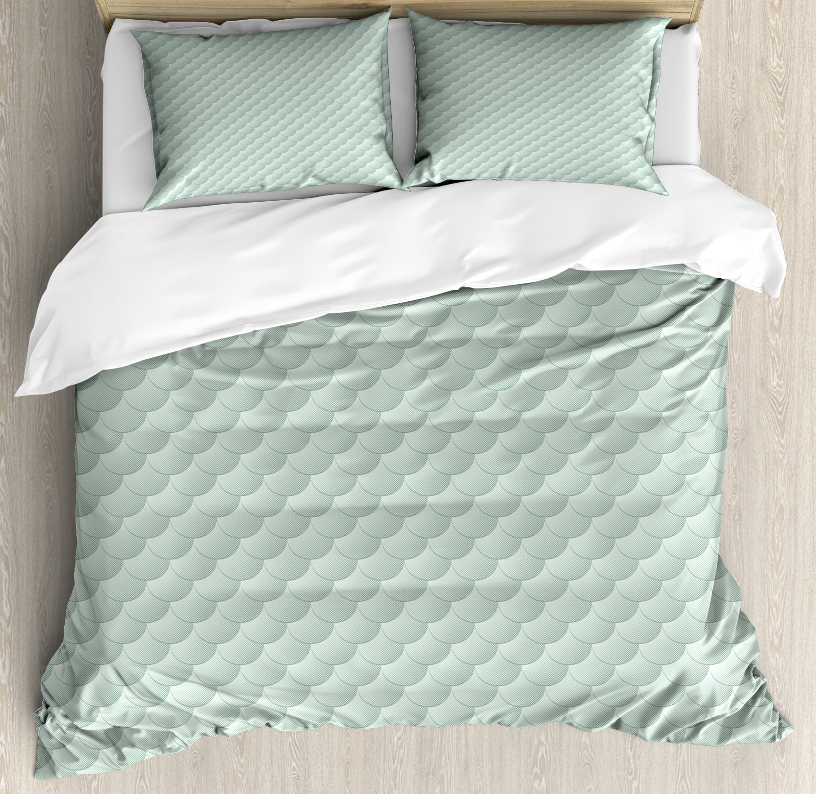 Neutral Color Duvet Cover Set, Layout of Circular Composition Along ...