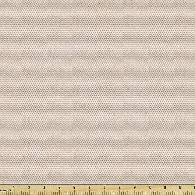Neutral Color Fabric By The Yard, Illustration Of Simplistic Dotted ...