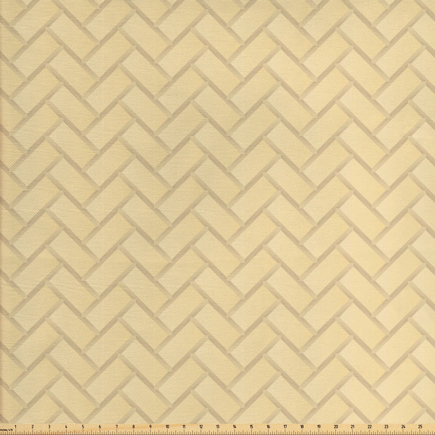 Ambesonne Neutral Color Fabric by the Yard Upholstery, Crossing Brick ...
