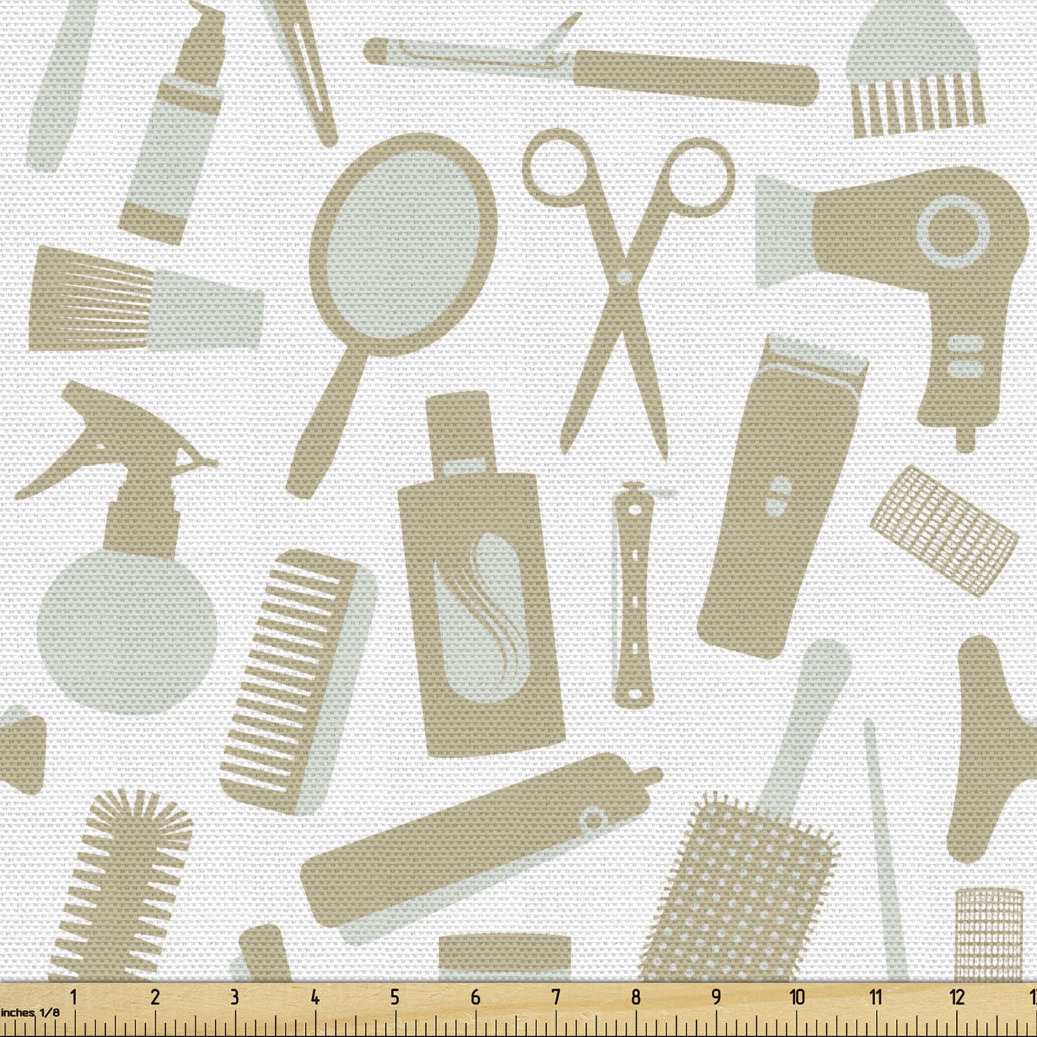 Ambesonne Neutral Color Fabric by the Yard Upholstery, Hair Styling ...