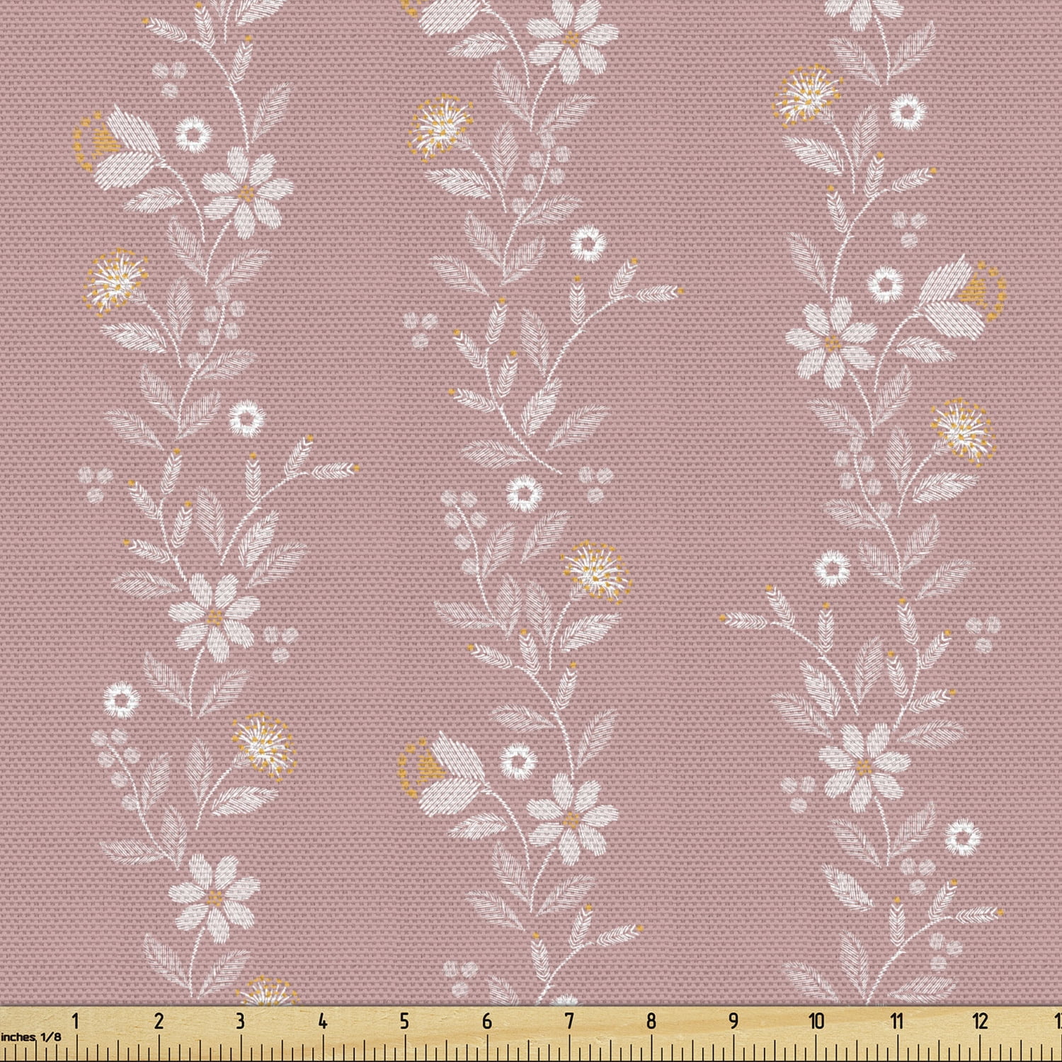 Ambesonne Neutral Color Fabric by the Yard Upholstery, Pastel Retro ...