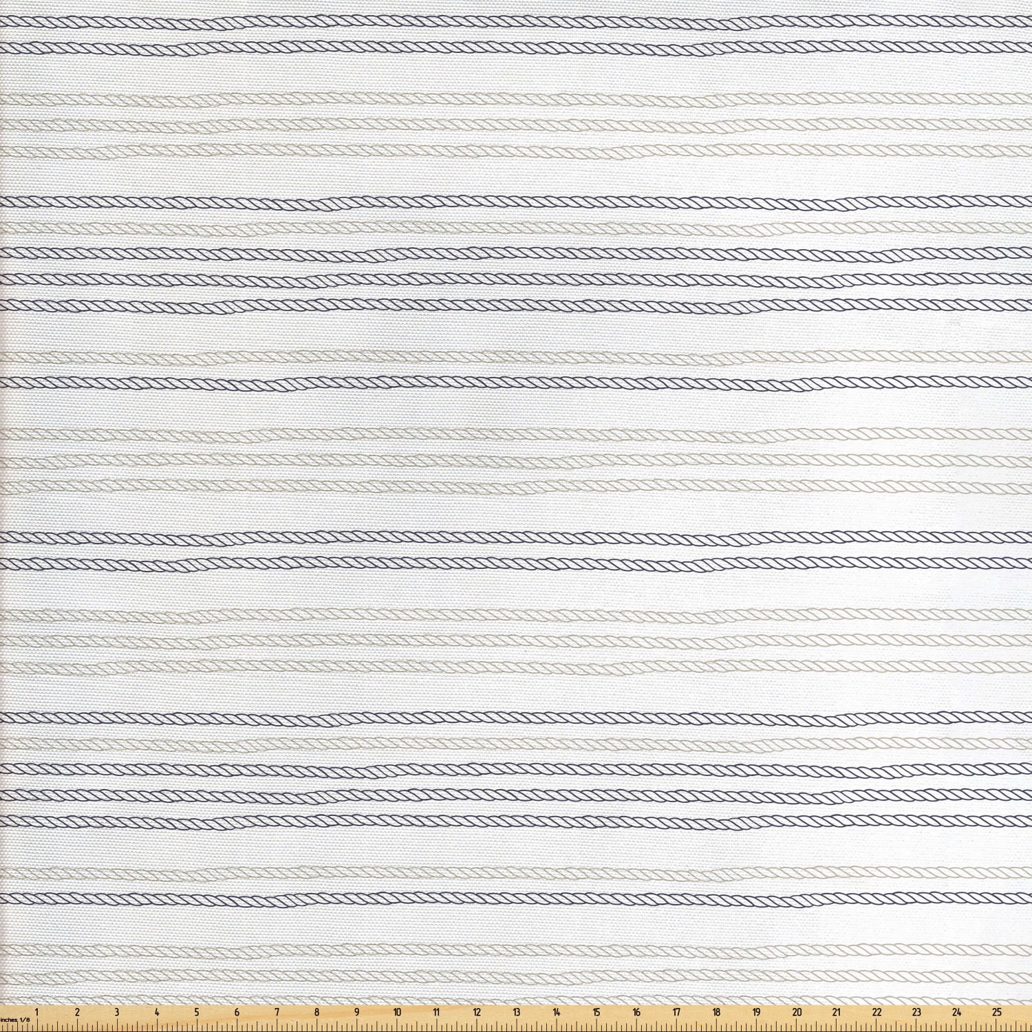 Ambesonne Neutral Color Fabric by the Yard Upholstery, Horizontal Lines ...