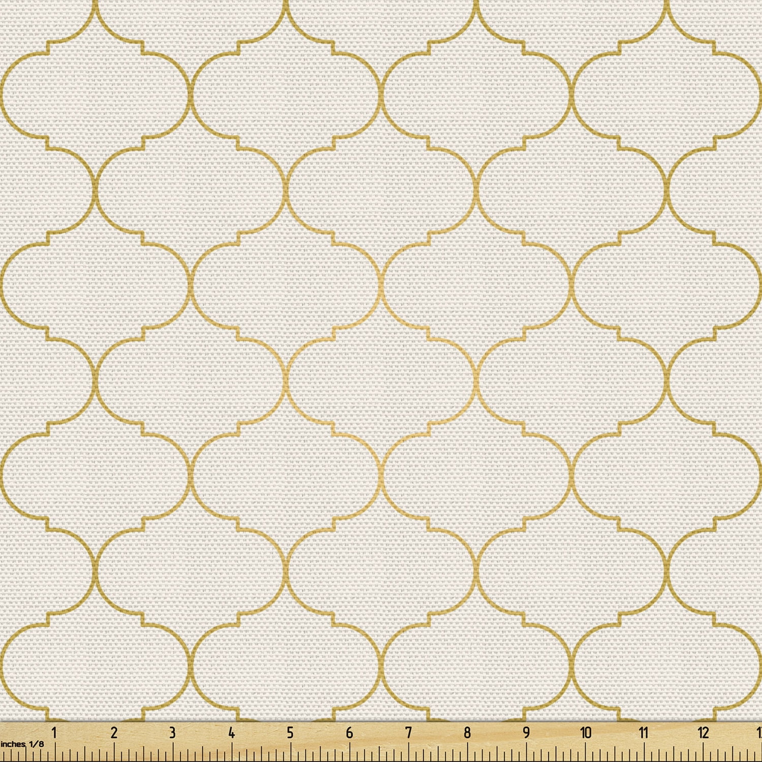 Ambesonne Neutral Color Fabric by the Yard Upholstery, Moroccan Ethnic ...