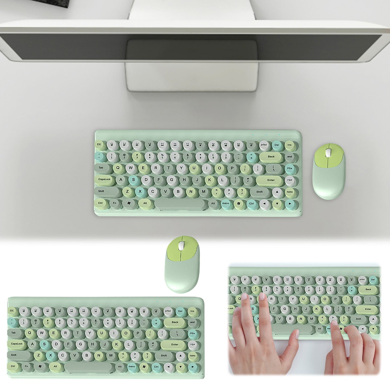 Neutral Color Lipstick Punk Wireless Keyboard Computer Girl Cute ...