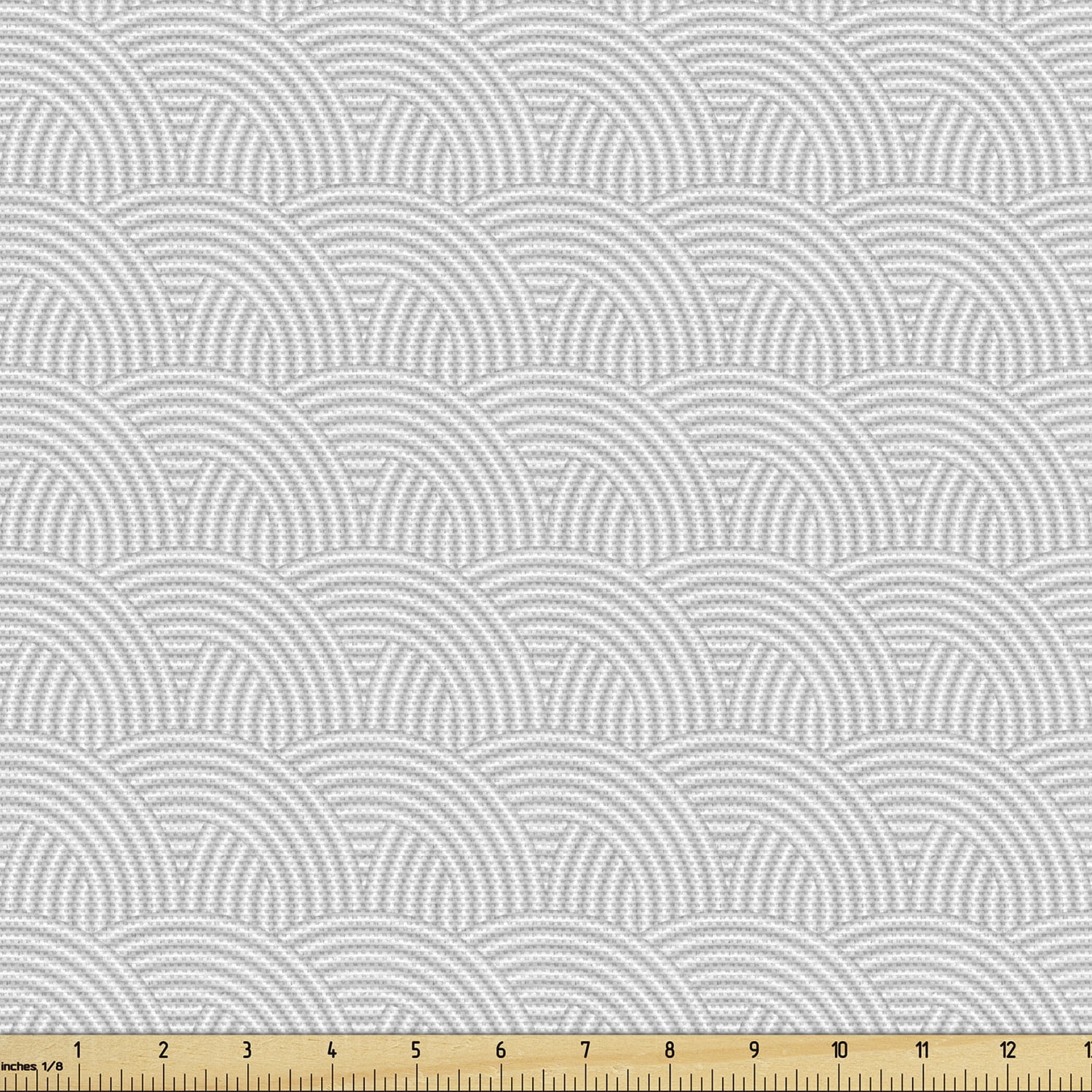 Ambesonne Neutral Color Fabric by the Yard Upholstery, Modern Circles ...