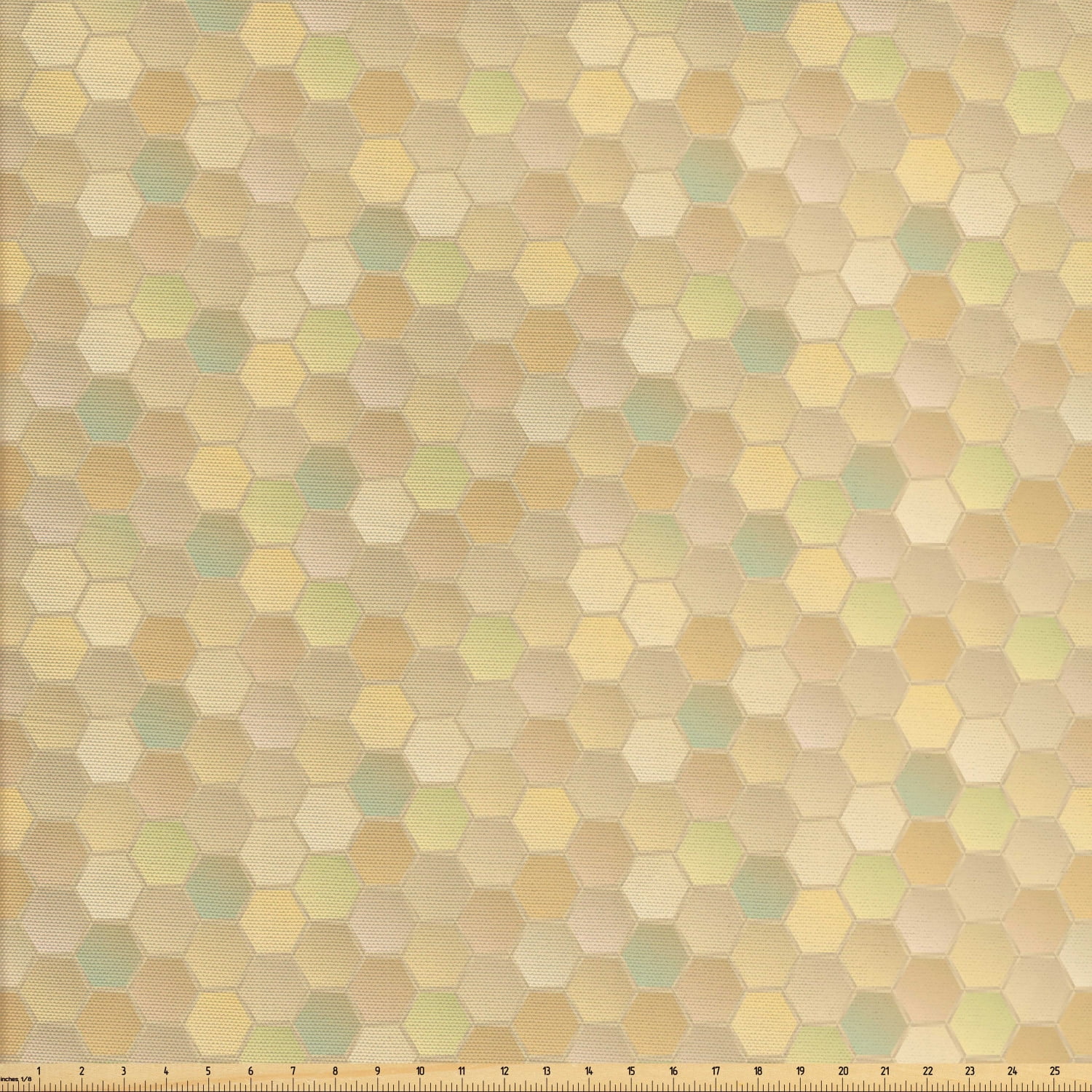 Ambesonne Neutral Color Fabric by the Yard Upholstery, Pastel Hexagons ...