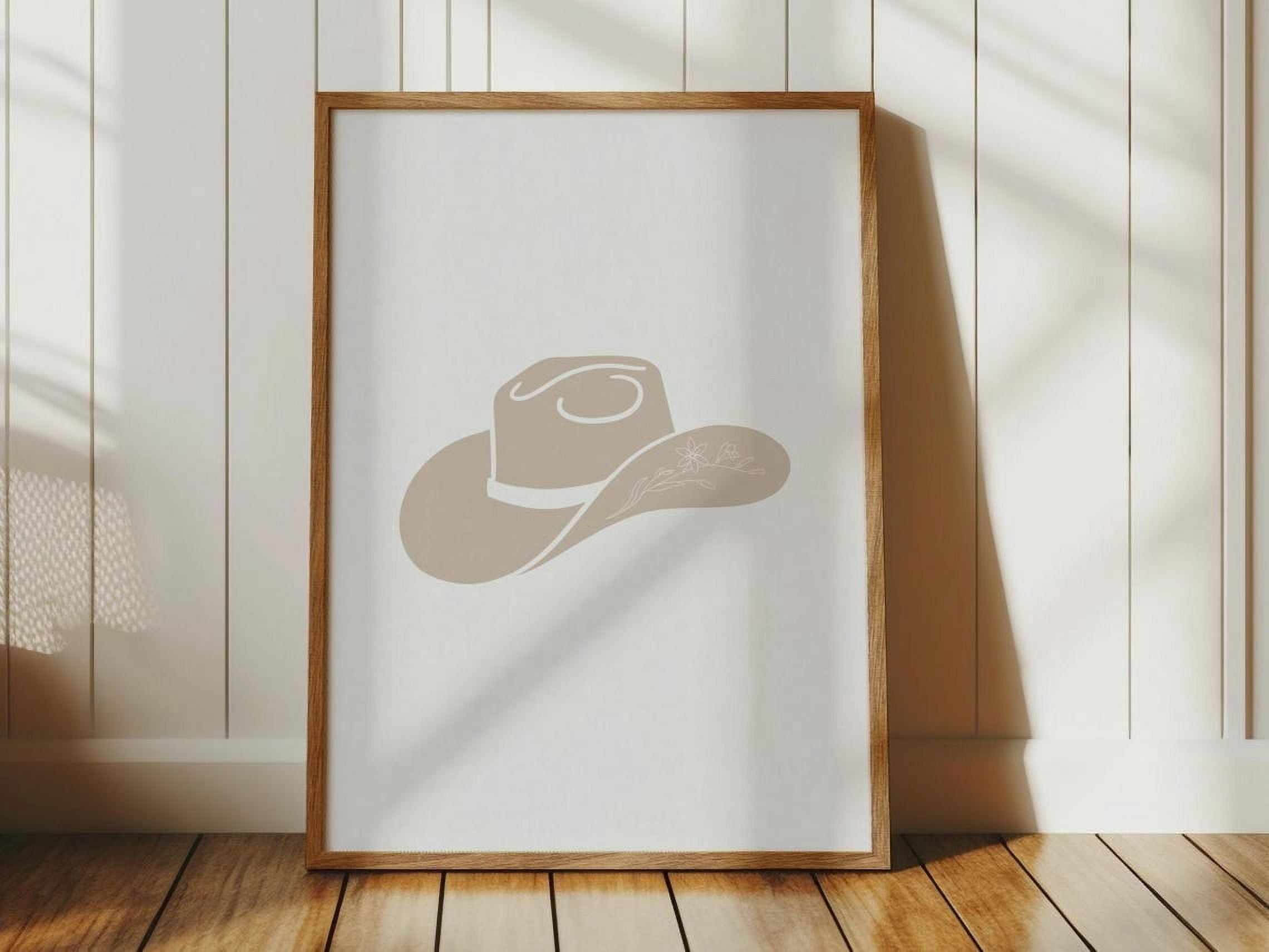 Neutral Cowboy Hat Print, Cowgirl Wall Art, Girly Western Print, Trendy ...