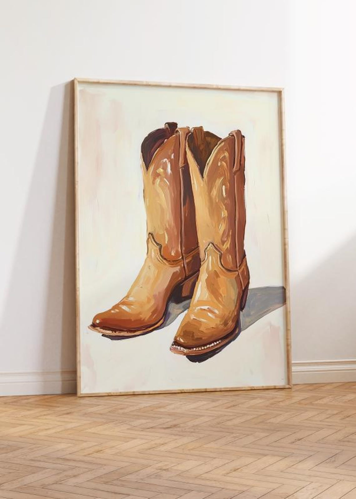 Neutral Cowgirl Cowboy Boots Print, Neutral Aesthetic Print, Vintage ...
