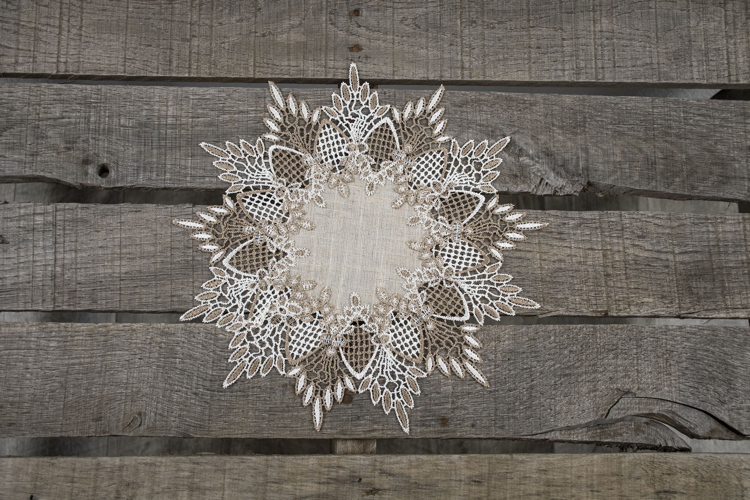 Neutral Earth Tone Beige Lace Round Table Doilies (11" Round) - Walmart.com