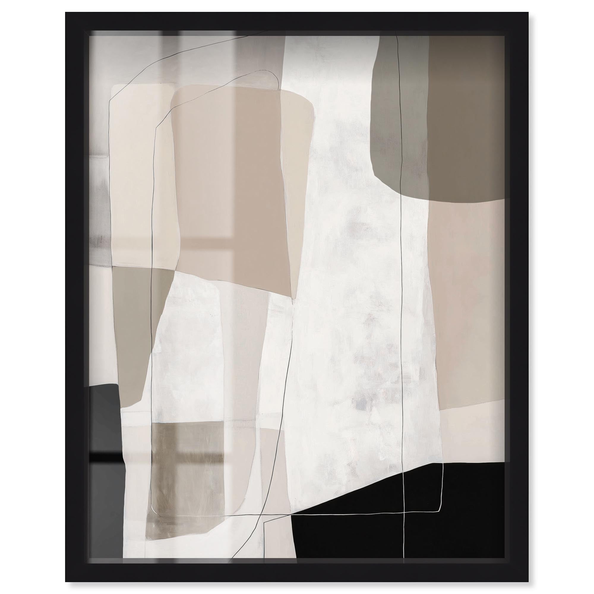 Neutral Forms II Shadowbox Print Modern Wall Decor by Art Remedy, Black ...