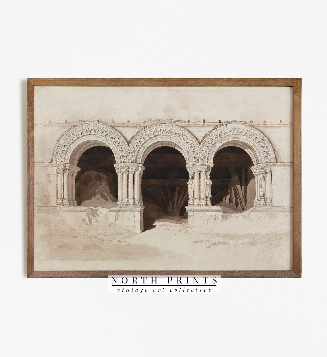 Neutral Greek Architecture Antique Poster, Unframed Size 16x24 ...