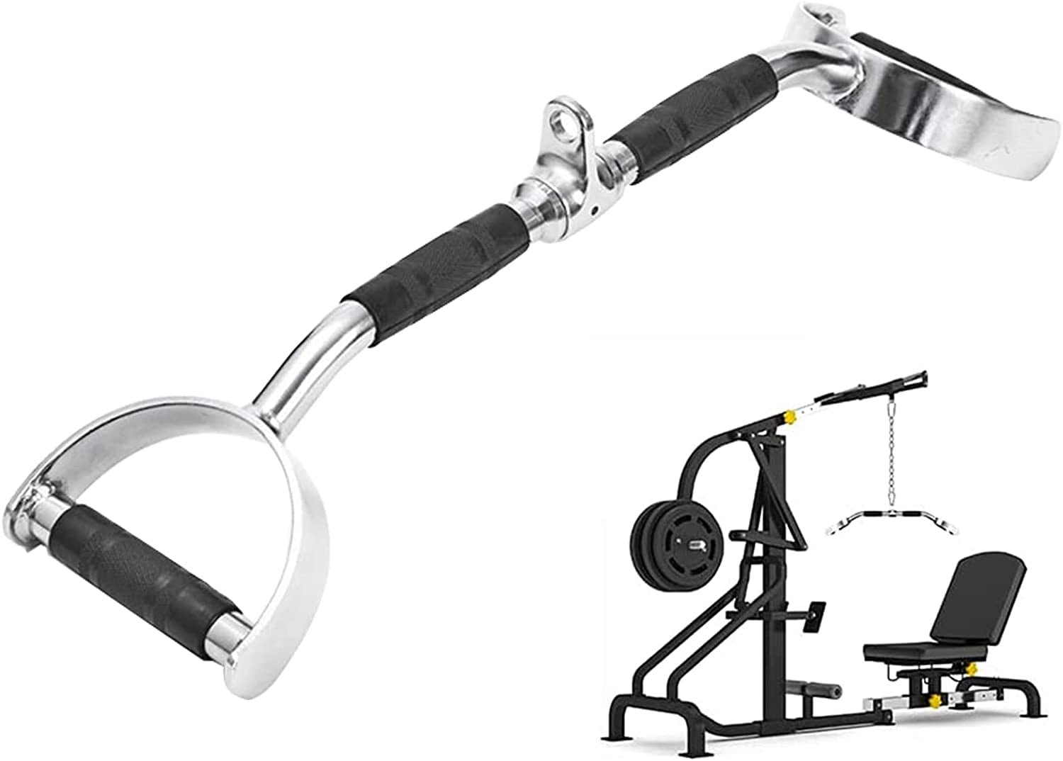 Neutral Grip LAT Pull Down Bar, Wide Grip LAT Pulldown Machine ...