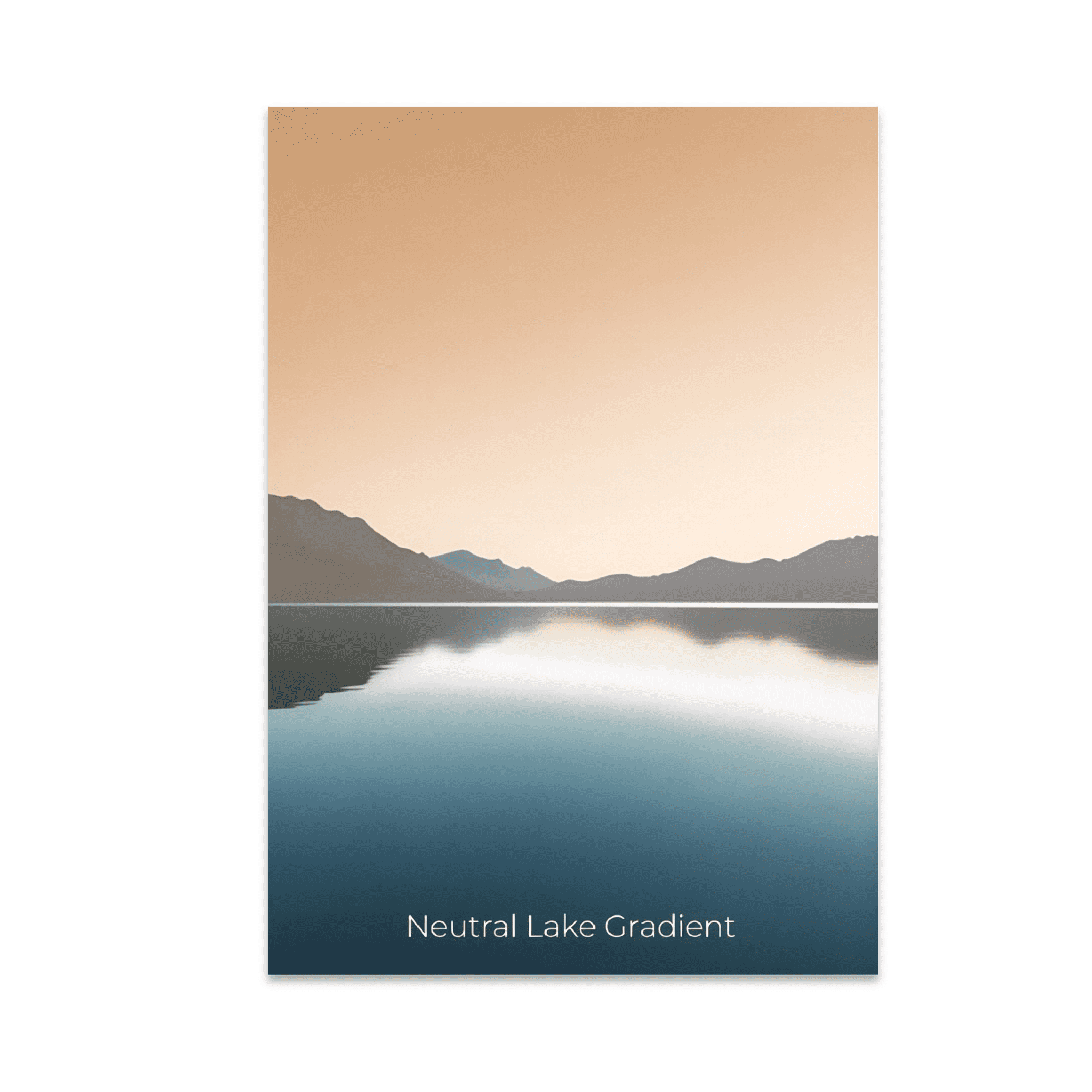 Neutral Lake Gradient Minimalist Wall Art - Home Decor Enthusiast ...