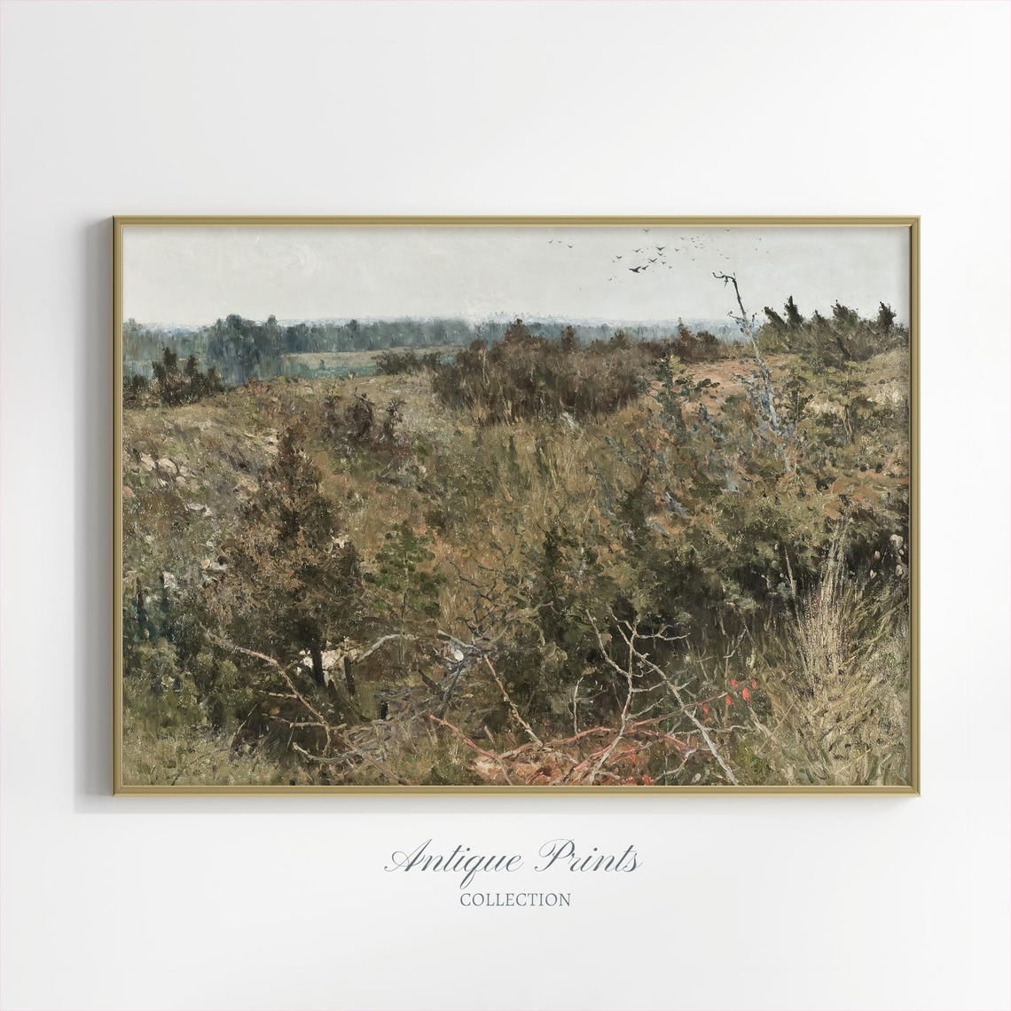 Neutral Landscape Wall Art: Countryside Rustic Farmhouse Decor ...