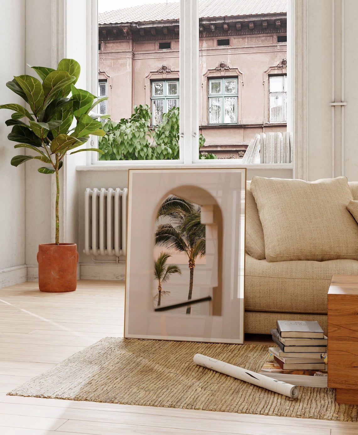 Neutral Palm tree Poster summer tropical photography hotel view wall ...