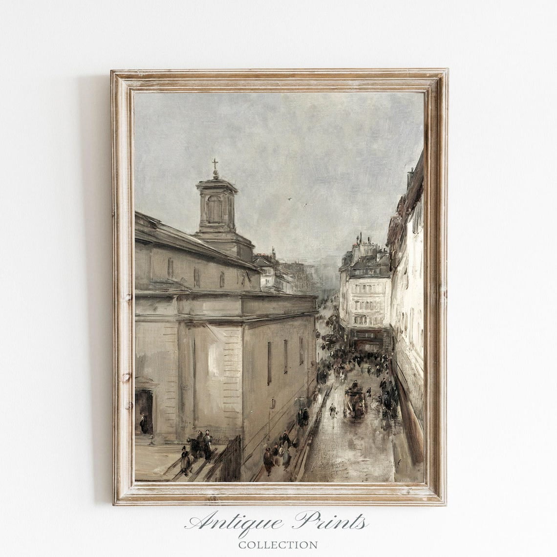 Neutral Paris, Antique Cityscape Print, Vintage Paris Wall Art, Muted ...