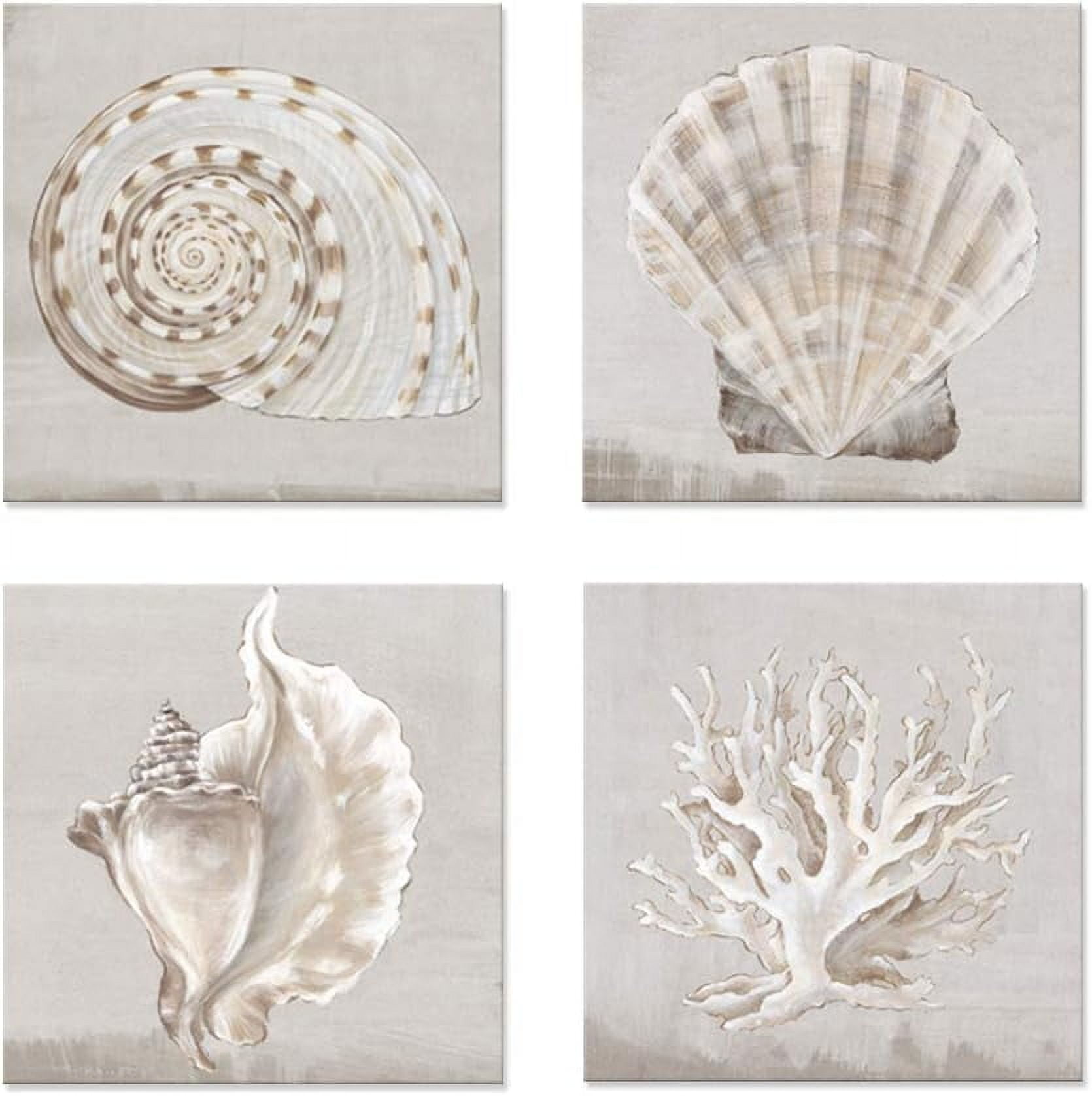 Neutral Shells Eva Watts by PI Creative Art Modern seashells Canvas ...