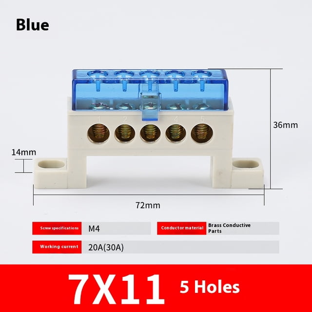 5Pcs Brass Terminals, Distribution Box Terminals, Dustproof Cable ...