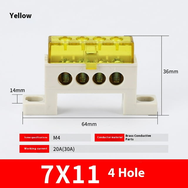 5Pcs Brass Terminals, Distribution Box Terminals, Dustproof Cable ...