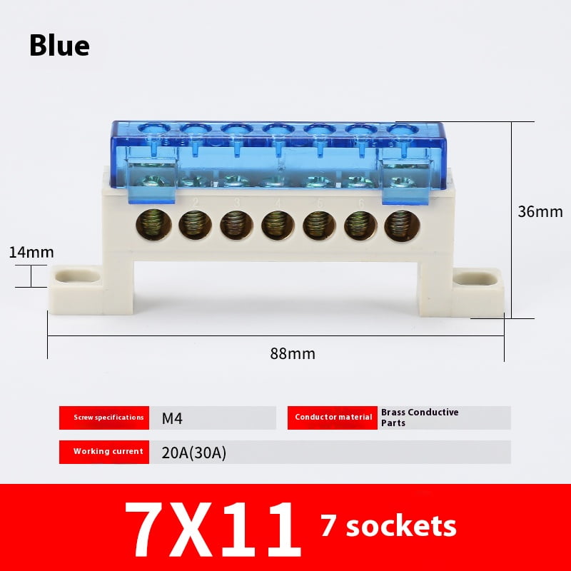 5Pcs Brass Terminals, Distribution Box Terminals, Dustproof Cable ...