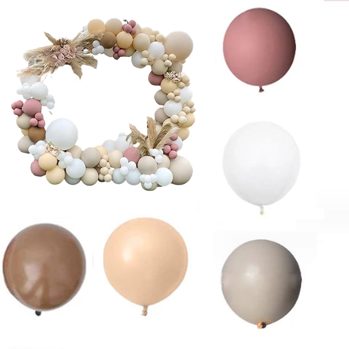 Neutral Tone Balloon For Party Celebrations, Boho Party Decor Double ...