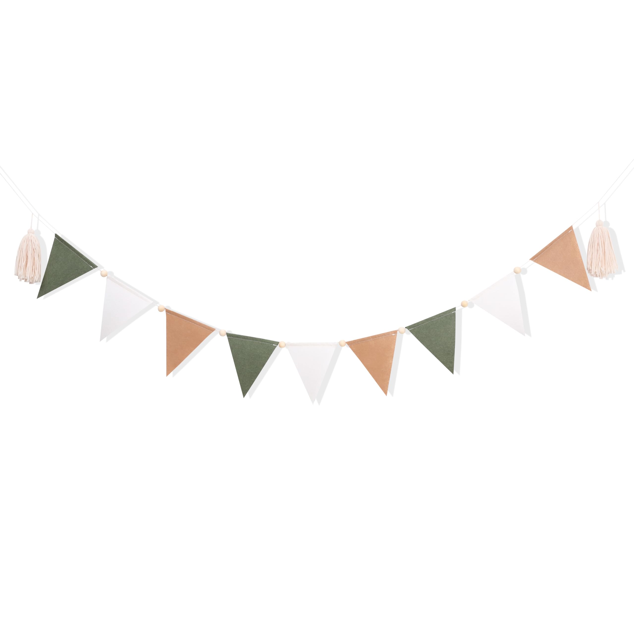 Neutral Triangle Flag Banner - Kids Bedroom Decorations,Sage Green ...