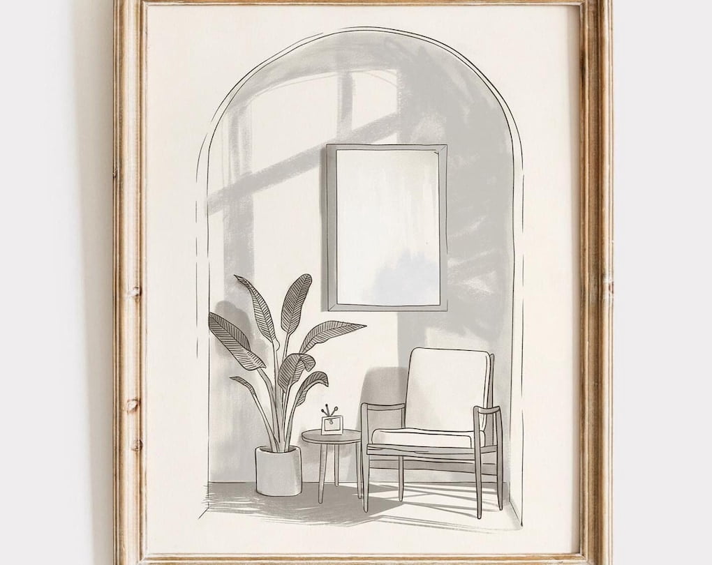 Neutral Wall Art House Sketch Downloadable Prints House Portrait ...