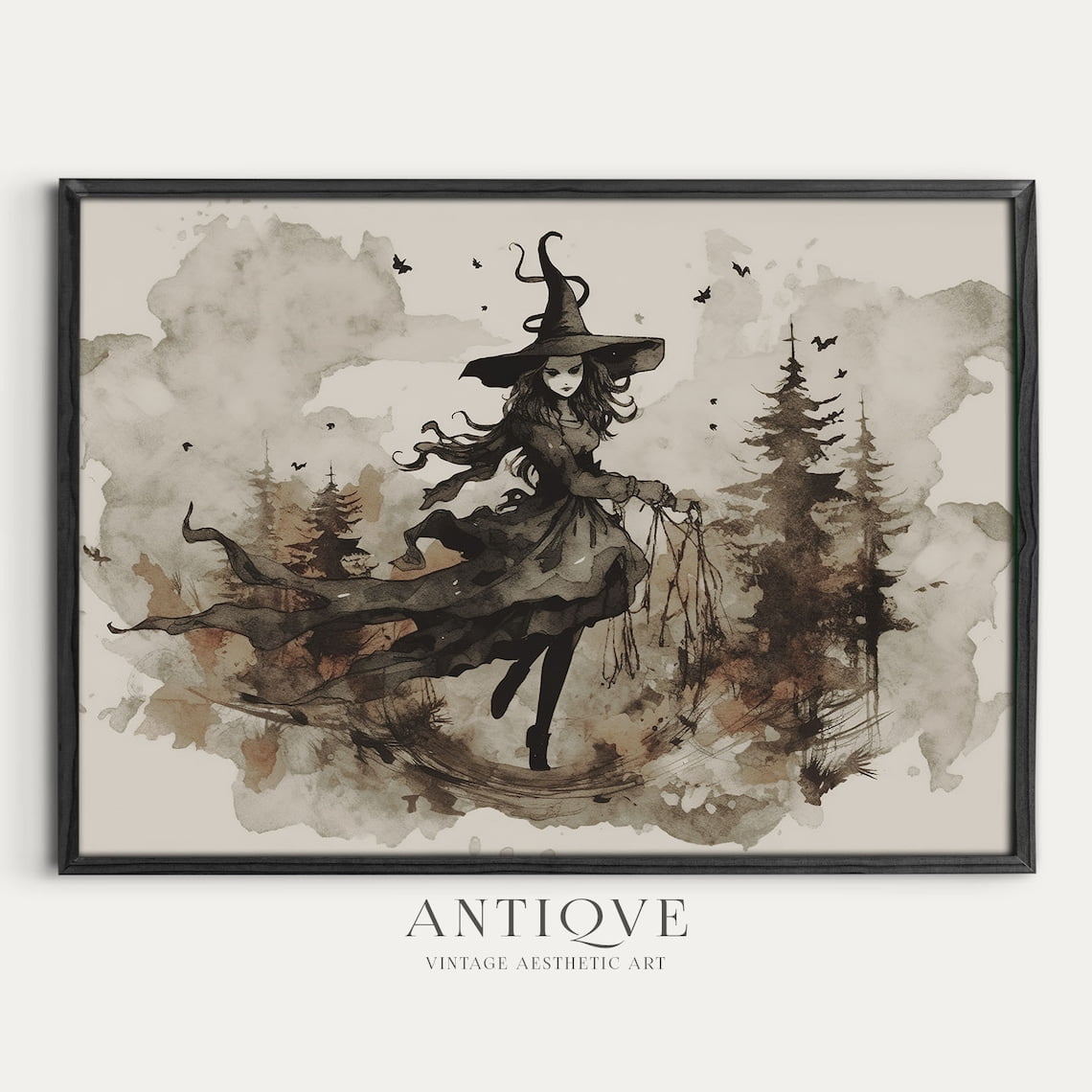 Neutral, Witch Poster, Witchy Decor Art, UNFRAMED Poster, Wall Art for ...