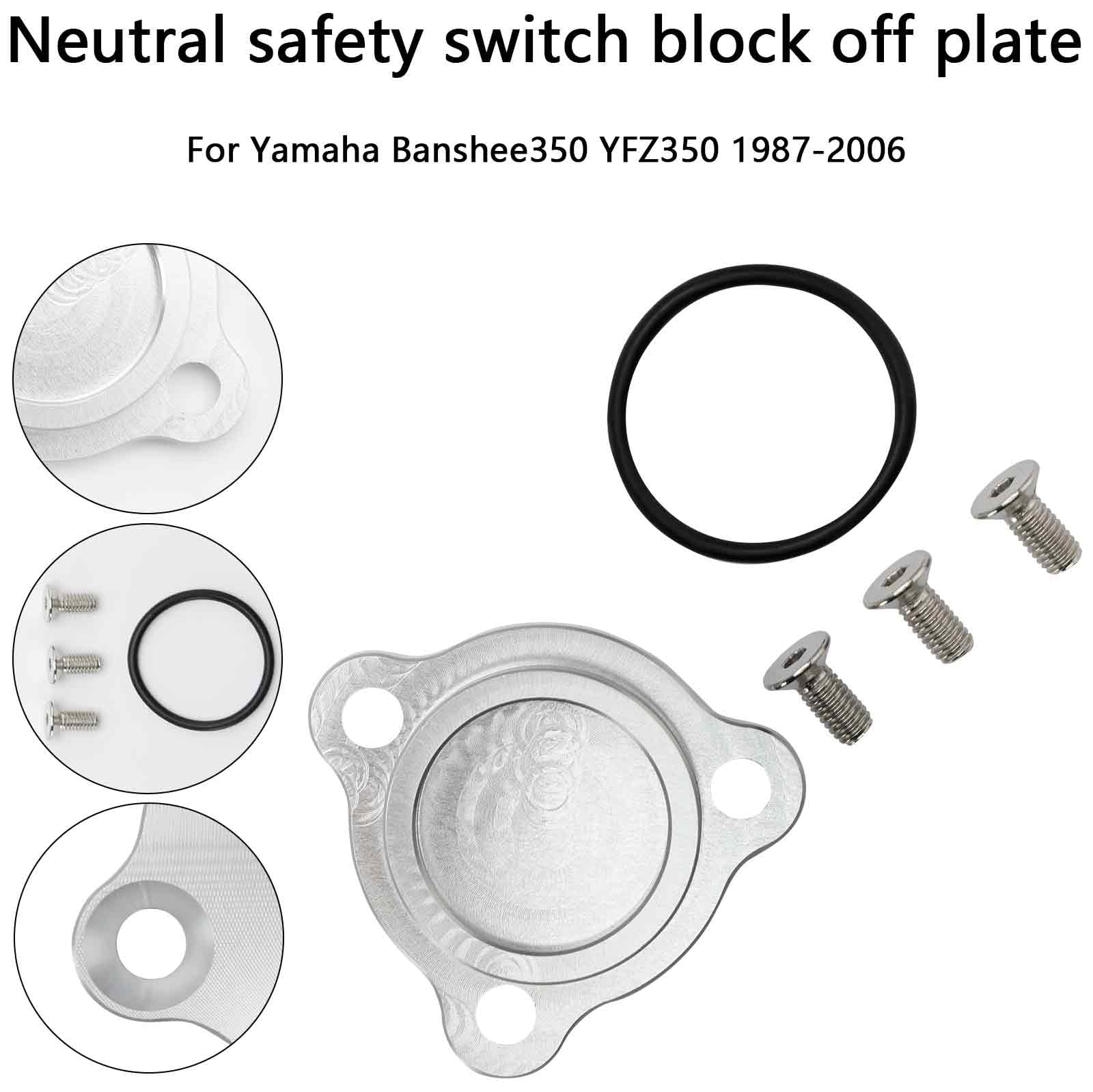 Neutral safety switch block off plate For Yamaha Banshee 350 YFZ350 87 ...