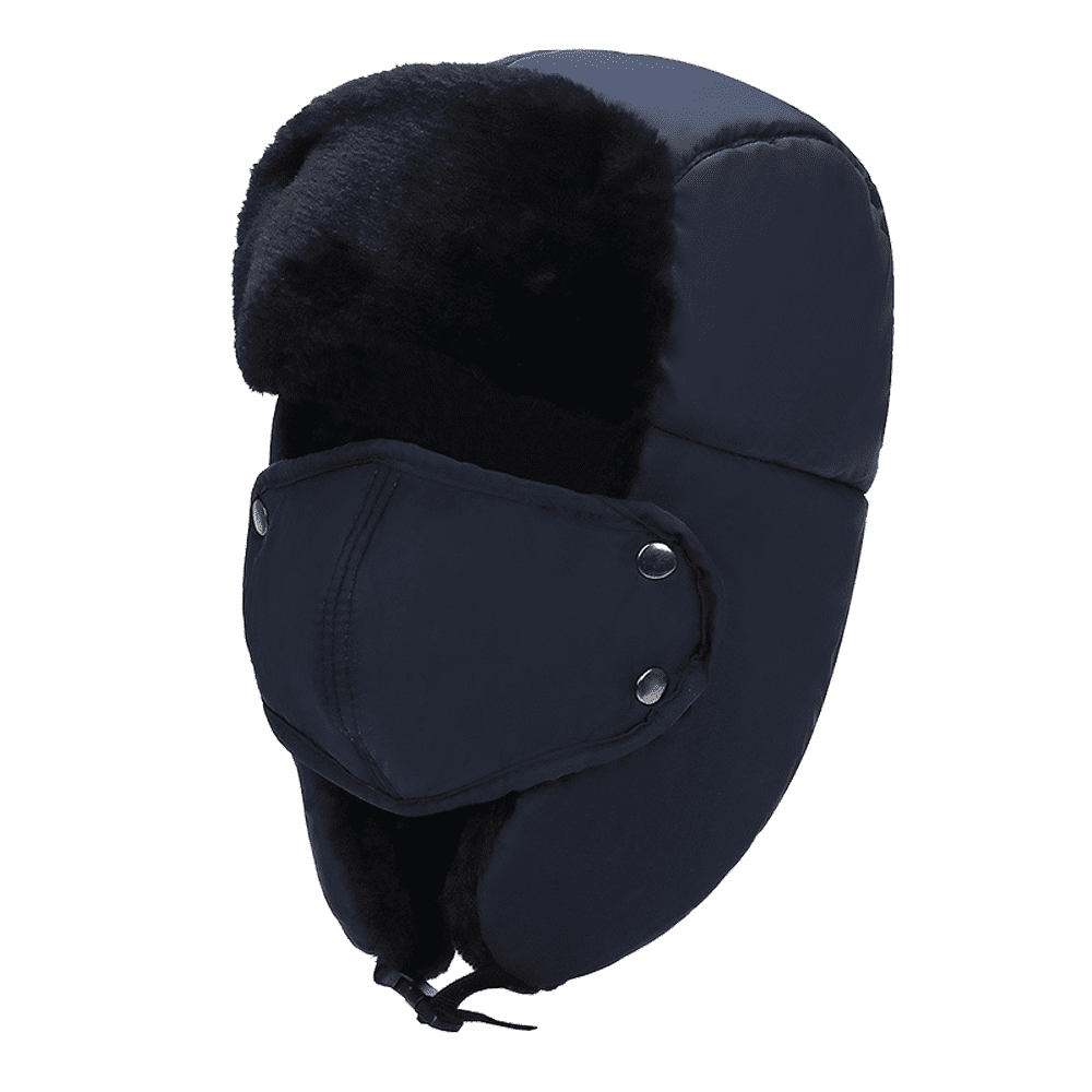 Neutral shearling sheepskin leather pilot winter fur hat - Walmart.com