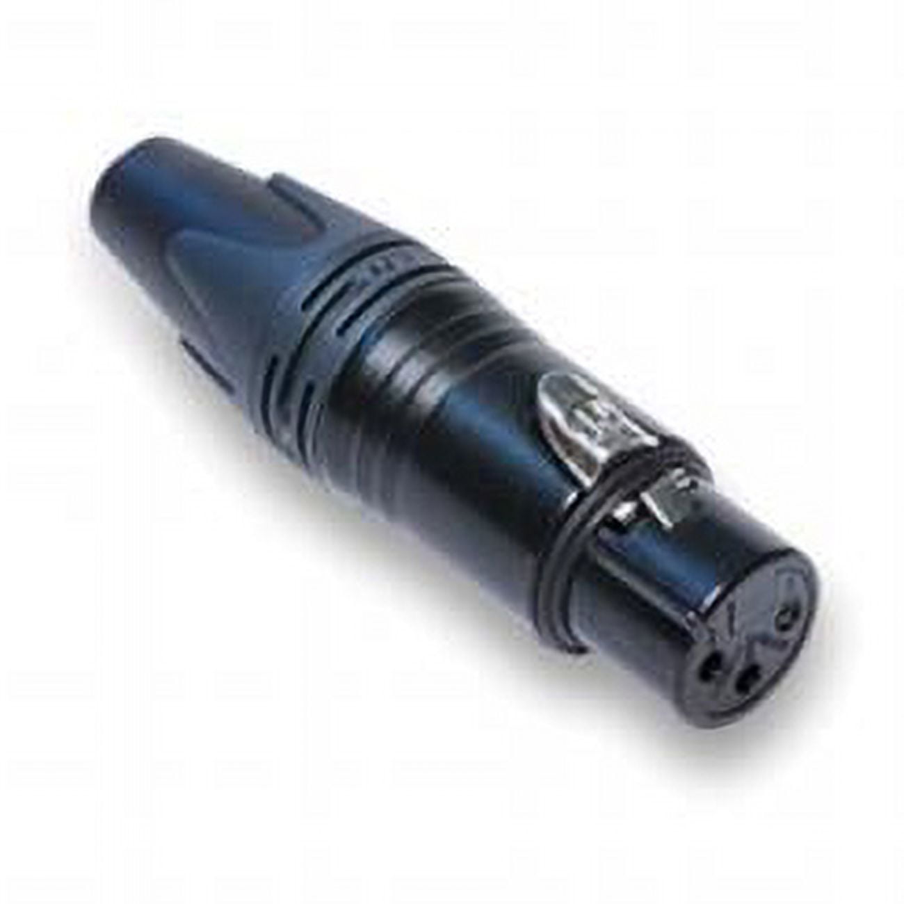 3 pole female cable connector w/black metal housin - Walmart.com