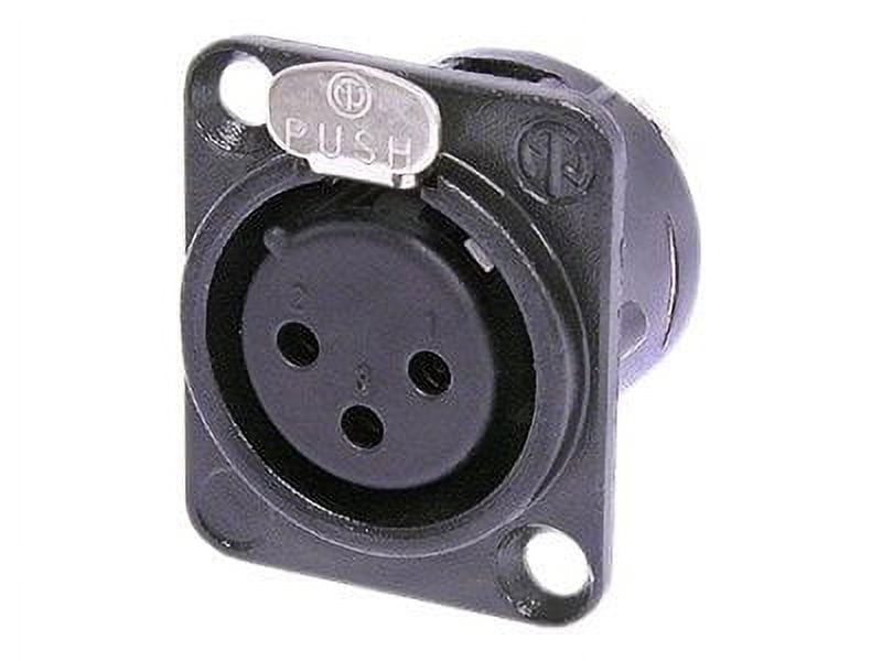 Neutrik NC3FD-L-B-1 "D" Series Panel Mount XLR Connector Female Black ...