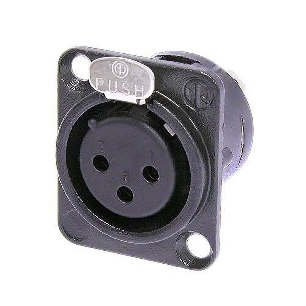 Neutrik NC3FD-L-BAG-1 3 Pin Female XLR Panel/Chassis Mount Connector ...