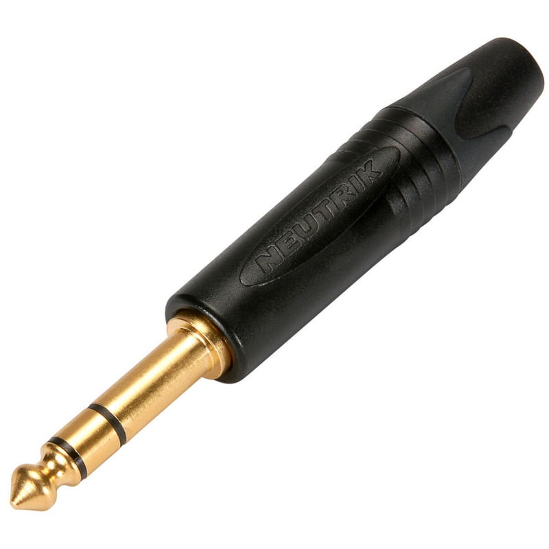 Neutrik NP3X-B Plug 1/4" Stereo Black/Gold - Walmart.com