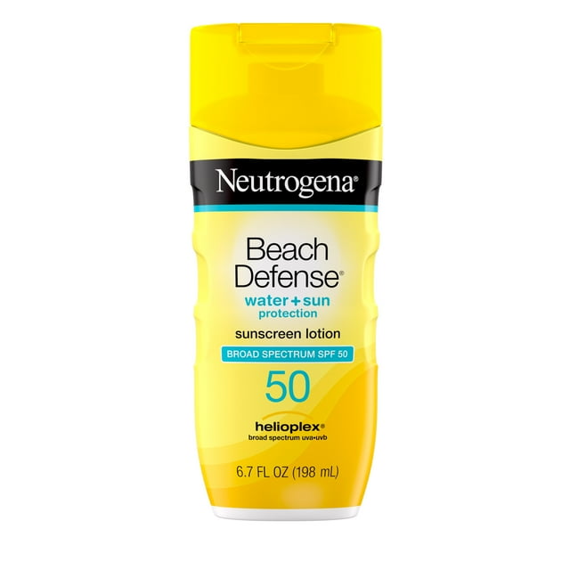 Neutrogena Beach Defense SPF 50 Sunscreen Lotion, Oil-Free, 6.7 oz ...