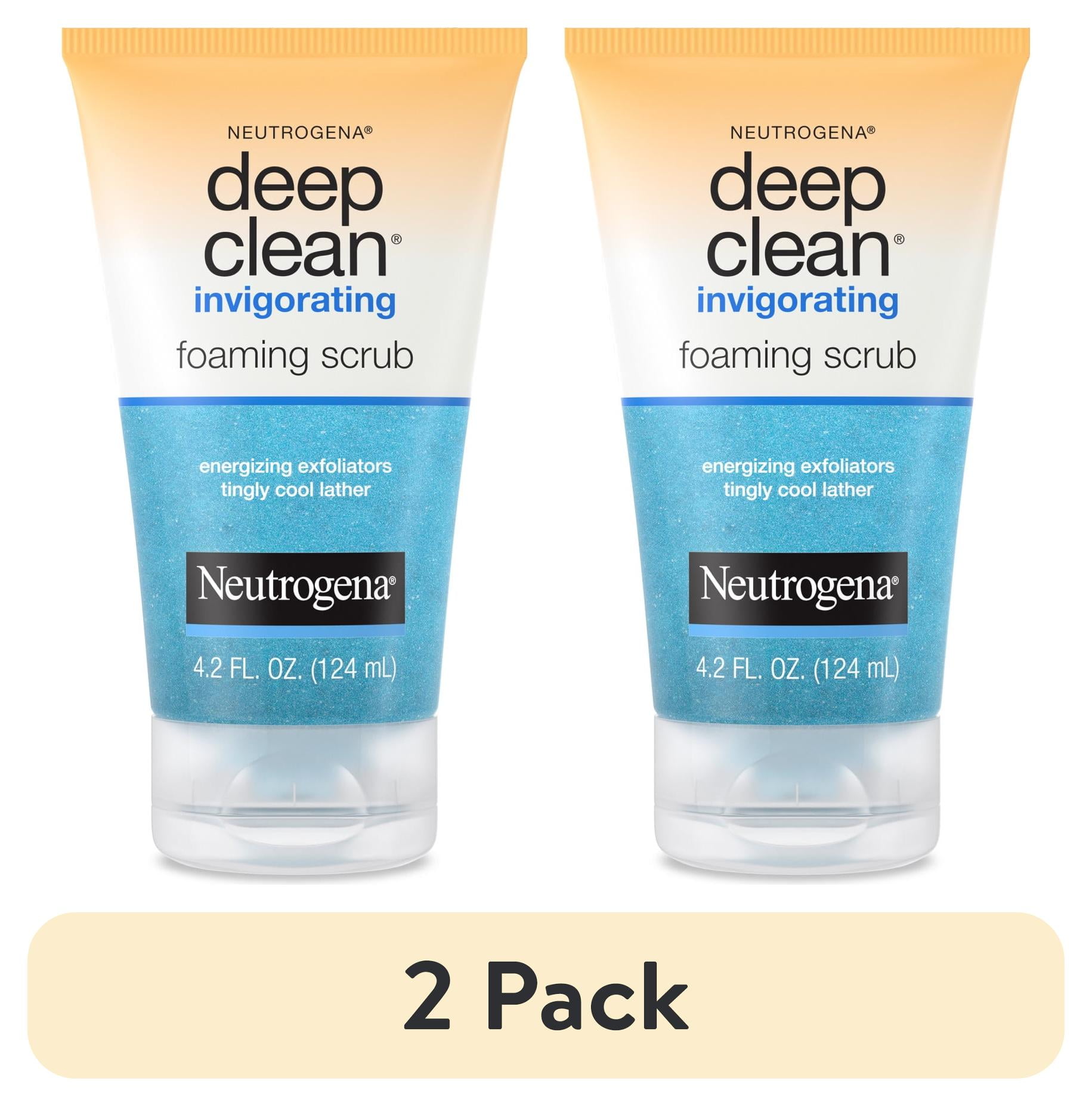 (2 pack) Neutrogena Deep Clean Invigorating Foaming Gel Face Scrub, 4.2 ... (2 pack) Neutrogena Deep Clean Invigorating Foaming Gel Face Scrub, 4.2 ...