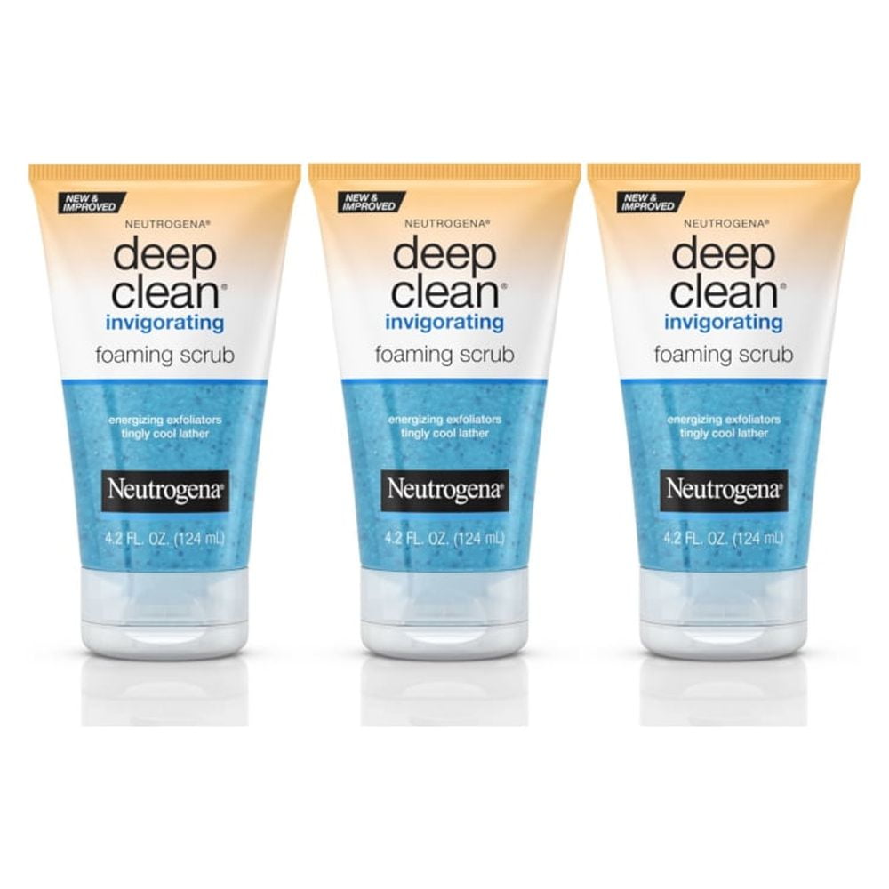 Neutrogena Deep Clean Invigorating Daily Exfoliate Facial Cleanser, 3 ...