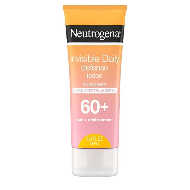 Neutrogena Invisible Daily Defense Sunscreen Lotion, SPF 60, Water ...