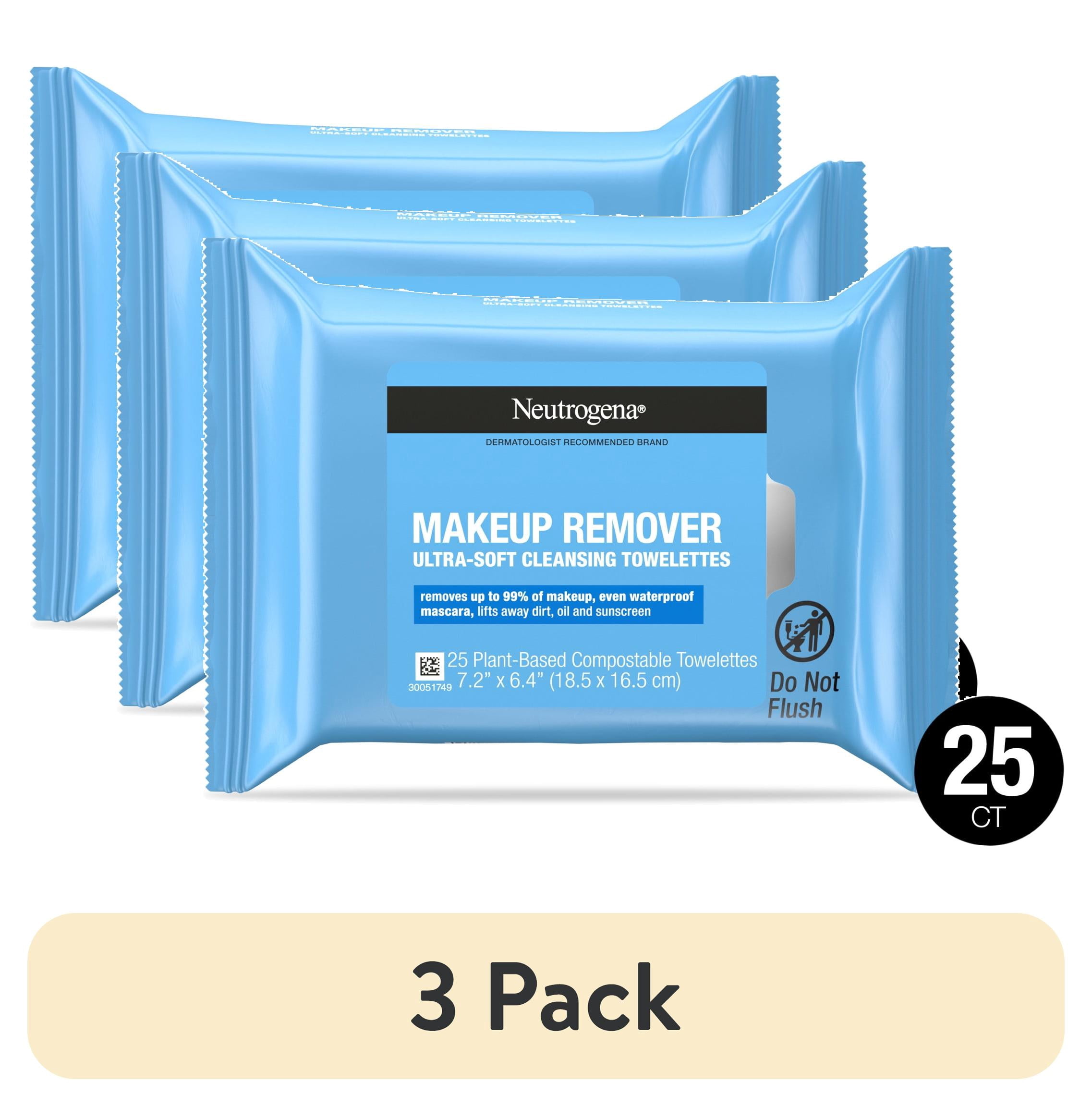 (3 pack) Neutrogena Makeup Remover Wipes and Face Cleansing Towelettes ...