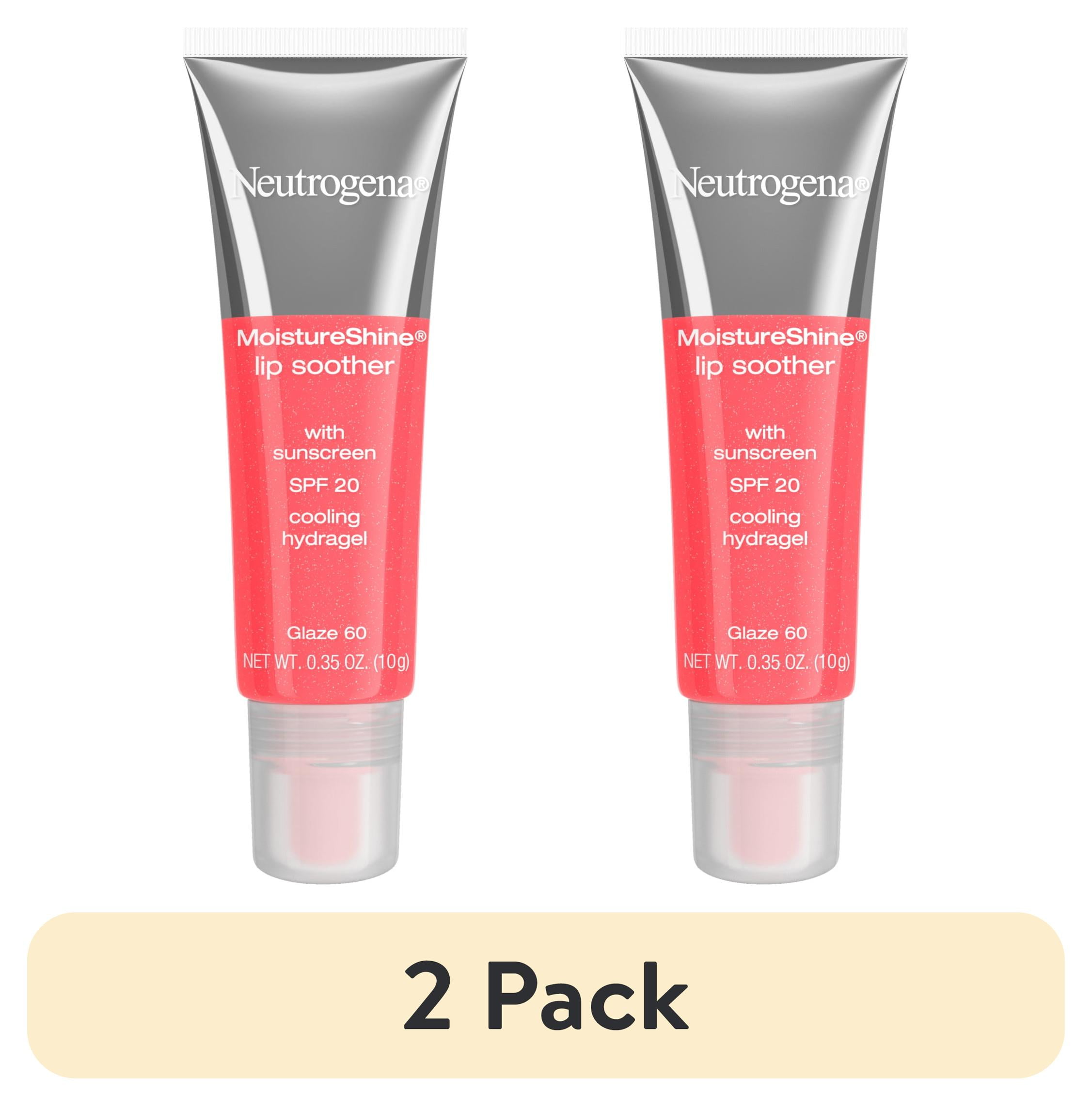 (2 pack) Neutrogena MoistureShine Lip Soother Gloss, SPF 20, Glaze 60 ...