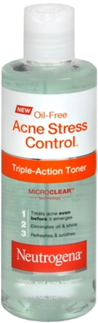 Neutrogena Oil-Free Acne Stress Control Triple Action Toner 8 oz (Pack ...