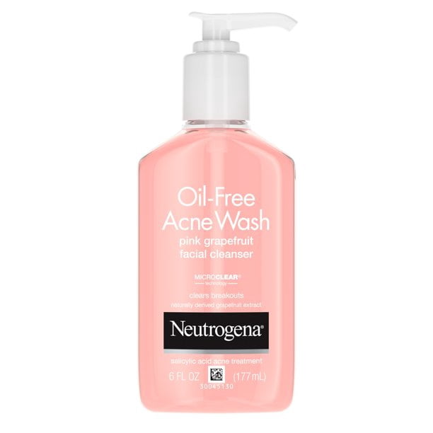 Neutrogena Oil-Free Acne Wash Facial Cleanser, Pink Grapefruit - 6 Oz ...