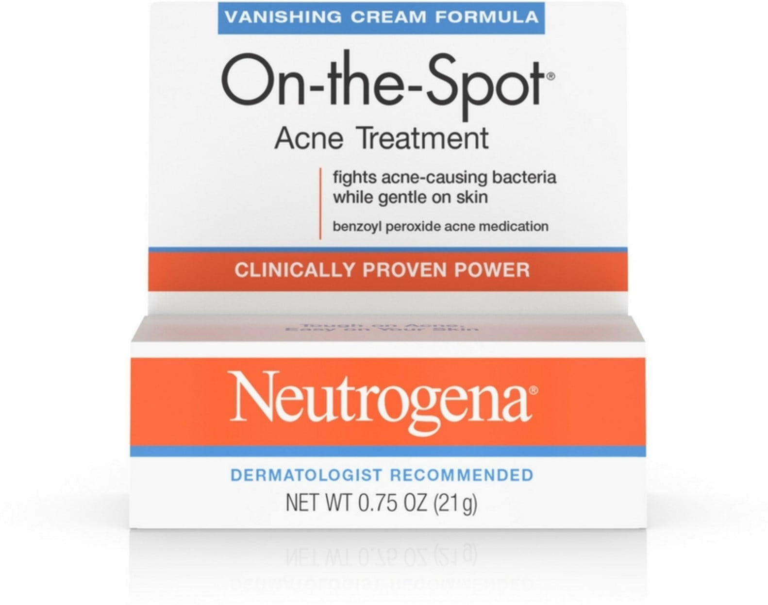 Neutrogena On-The-Spot Acne Treatment Vanishing Cream Formula 0.75 oz ...