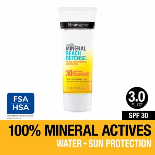 Neutrogena Purescreen+ Mineral Beach Defense Sunscreen Body Lotion SPF ...