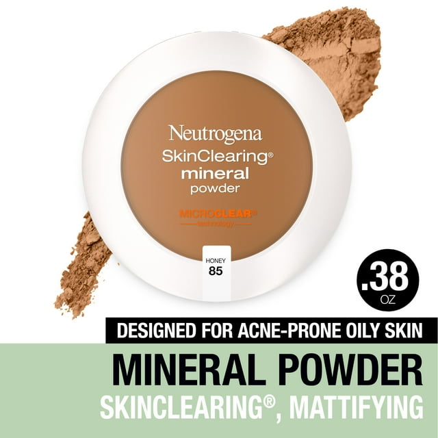 Neutrogena SkinClearing Mineral Pressed Acne Powder, Honey 85, Oil ...