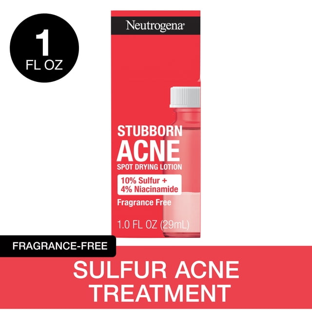 Neutrogena Stubborn Acne Spot Drying Treatment, 10% Sulfur, Overnight ...